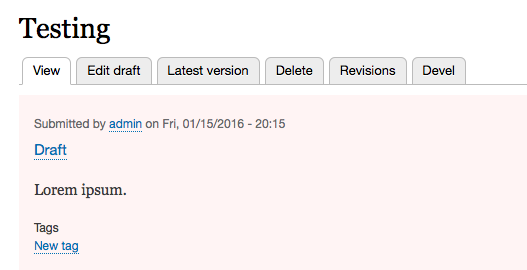 Draft versions links to state entity are not useful [#2651094] | Drupal.org
